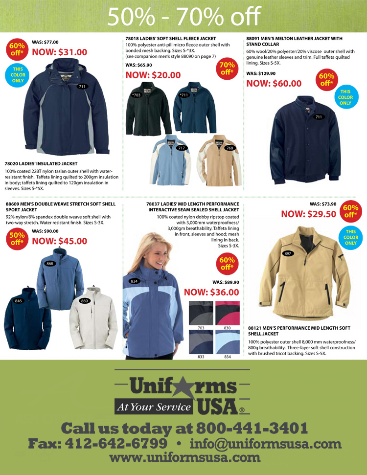 Uniforms USA Winter Sale